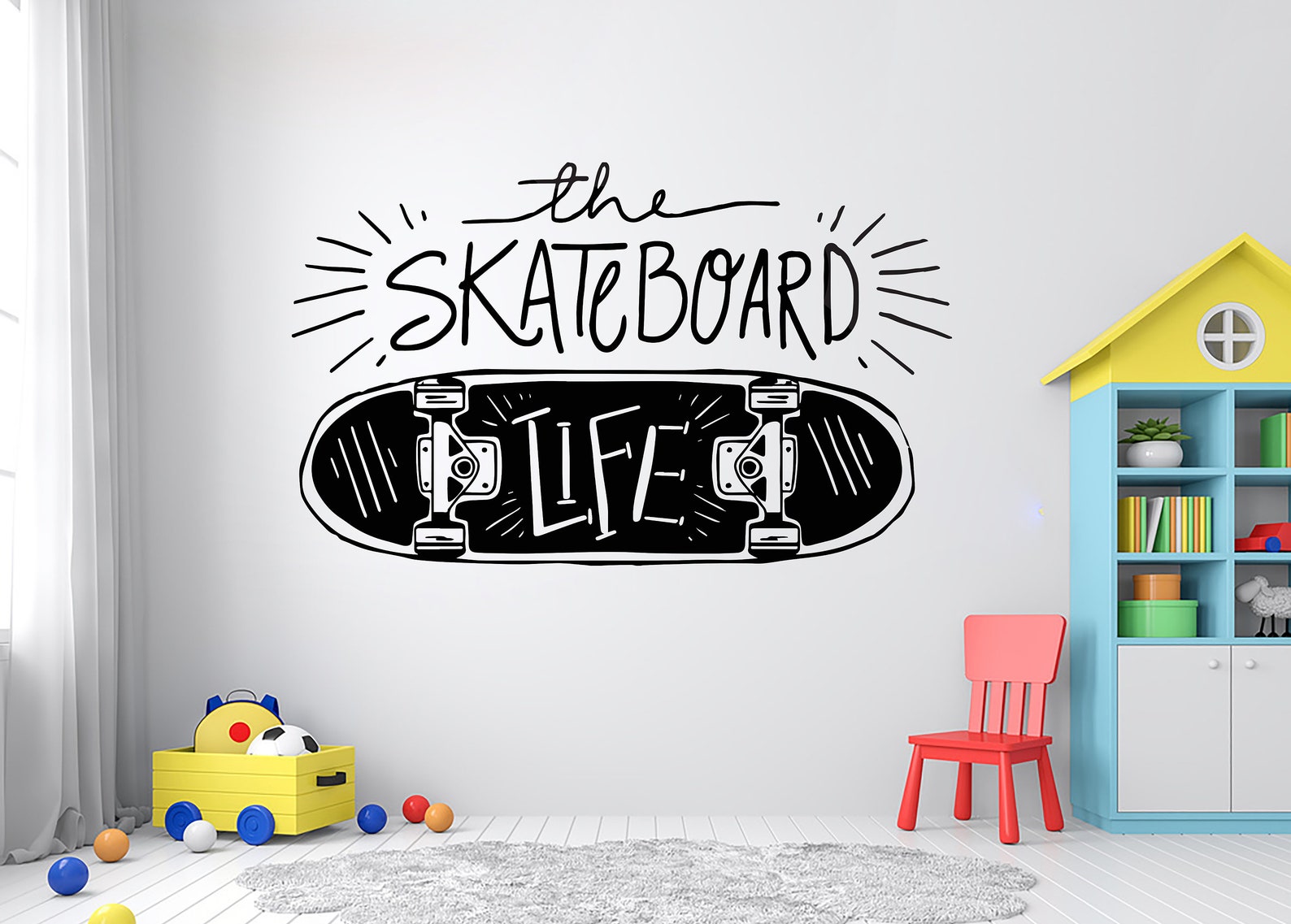 Skateboarder Personalized Wall Decal Skate Art Stickers - Etsy