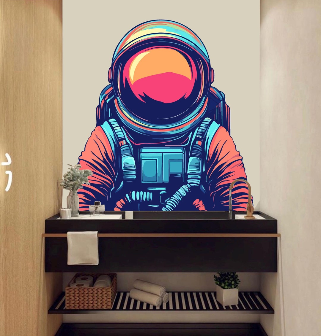 Astronaut Wall Decal Rocket Wall Art Stickers Stars Decals Astronaut ...