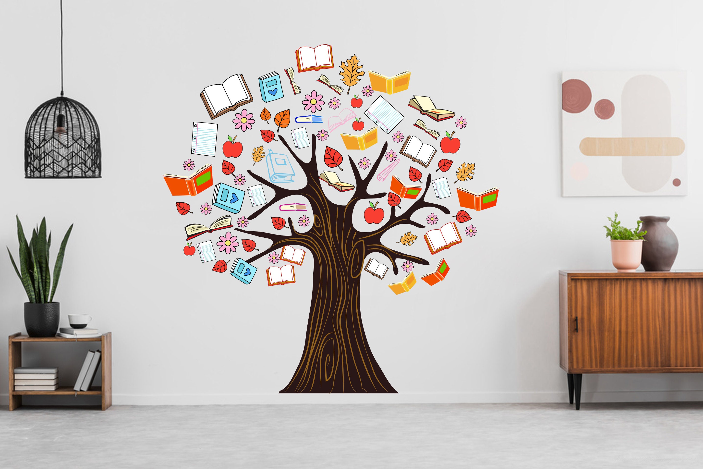 Tree Wall Decal Books Quote Reading Room Library Book Shop - Etsy