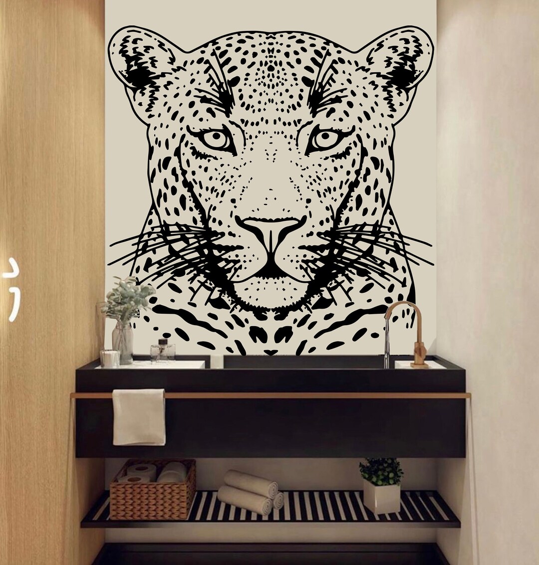 Leopard Wall Decals Leopard Decor Leopard Wall Art Decal Leopard Lover ...