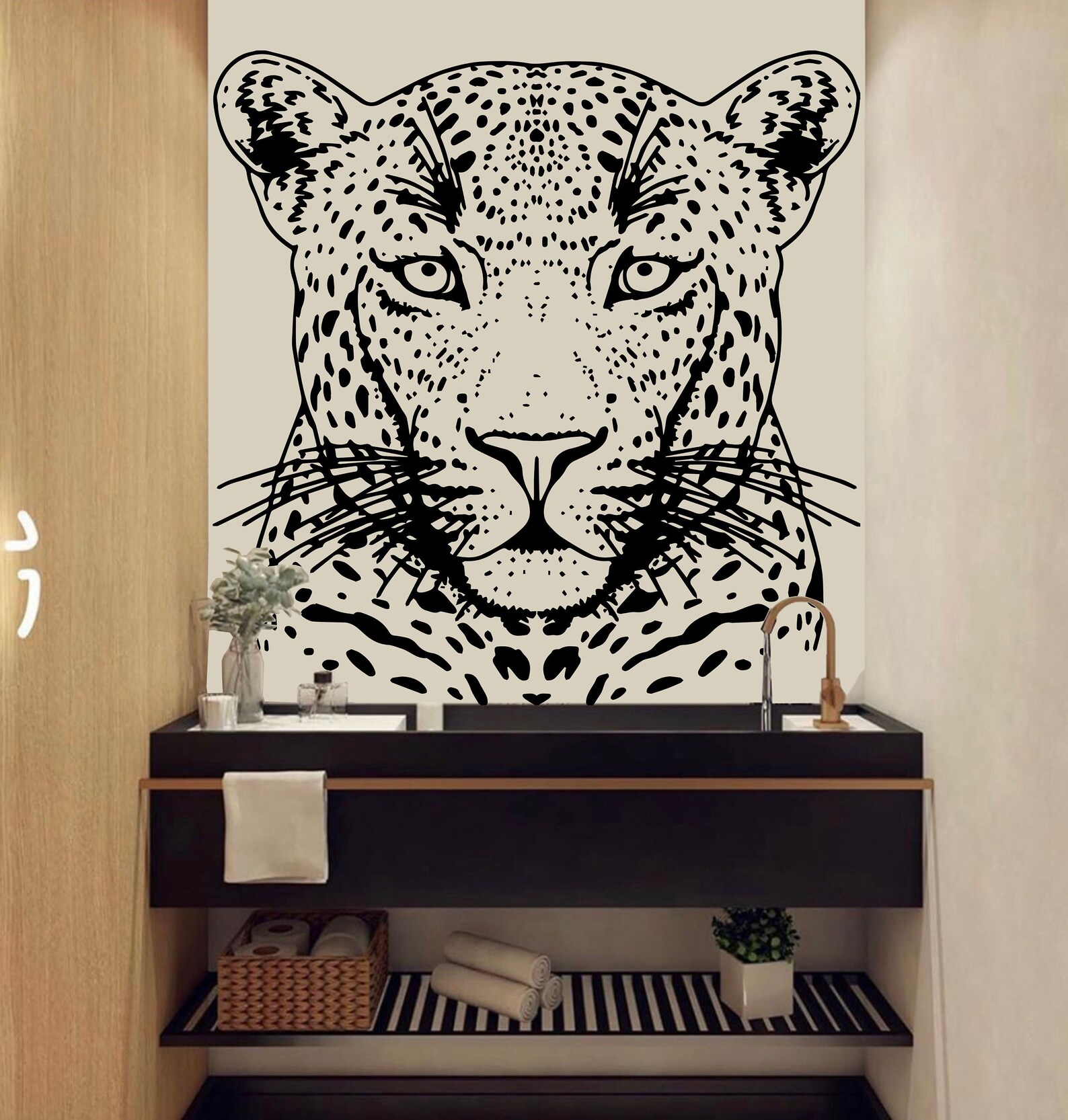Leopard Wall Decals Leopard Decor Leopard Wall Art Decal Leopard Lover ...