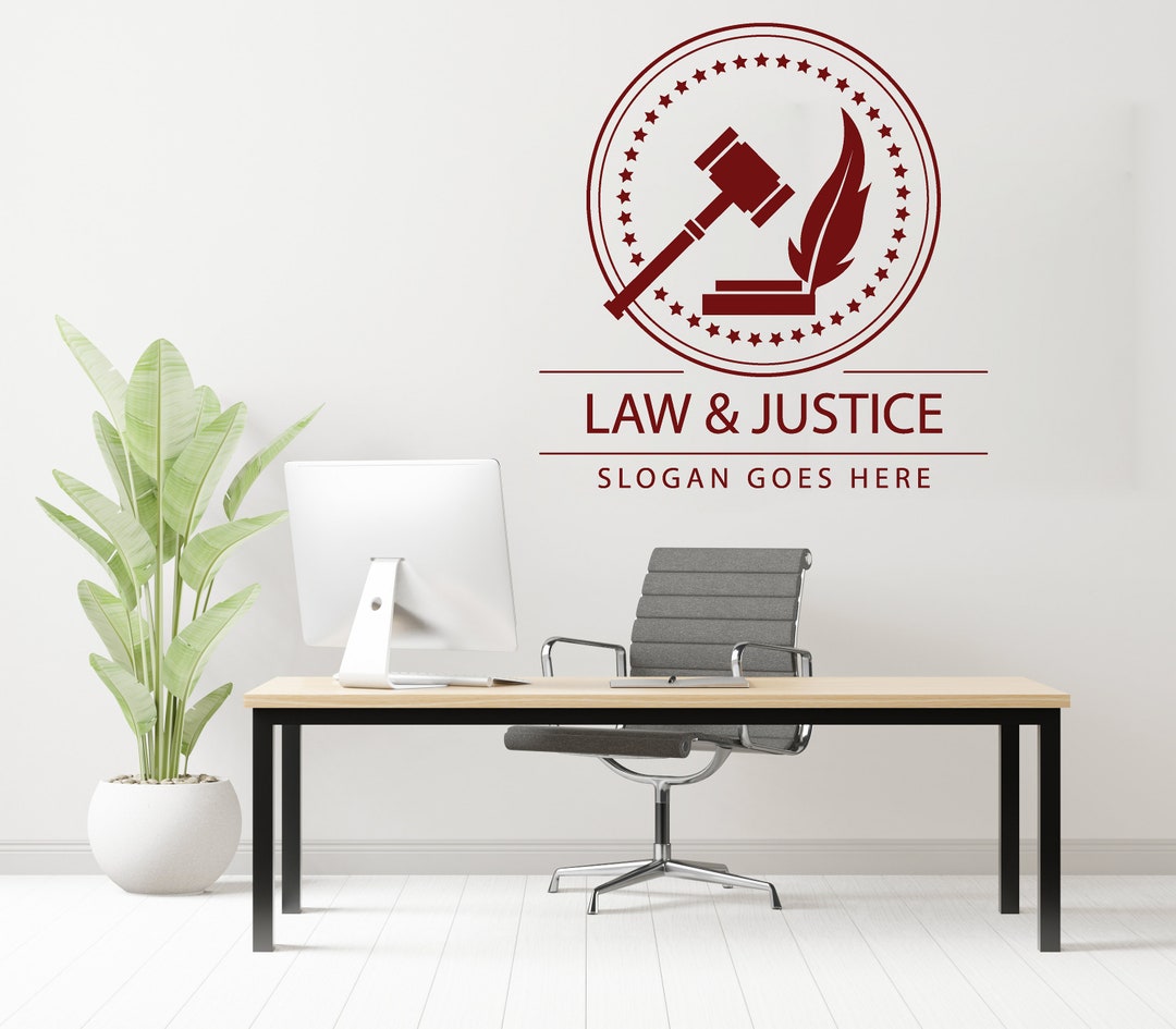 Lawyer Wall Decor, Custom Logo Design, Custom Lawyer Logo Wall Art ...