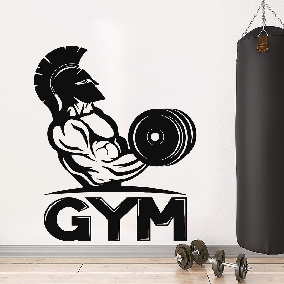 Fitness Decor Art Quotes Gym Stickers Fitness Wall Art Gifts Boys Girl ...