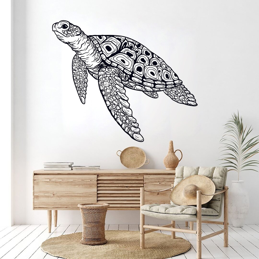 Turtle Wall Decor, Sea Turtle Wall Decals, Sea Turtle Wall Art, Sea ...
