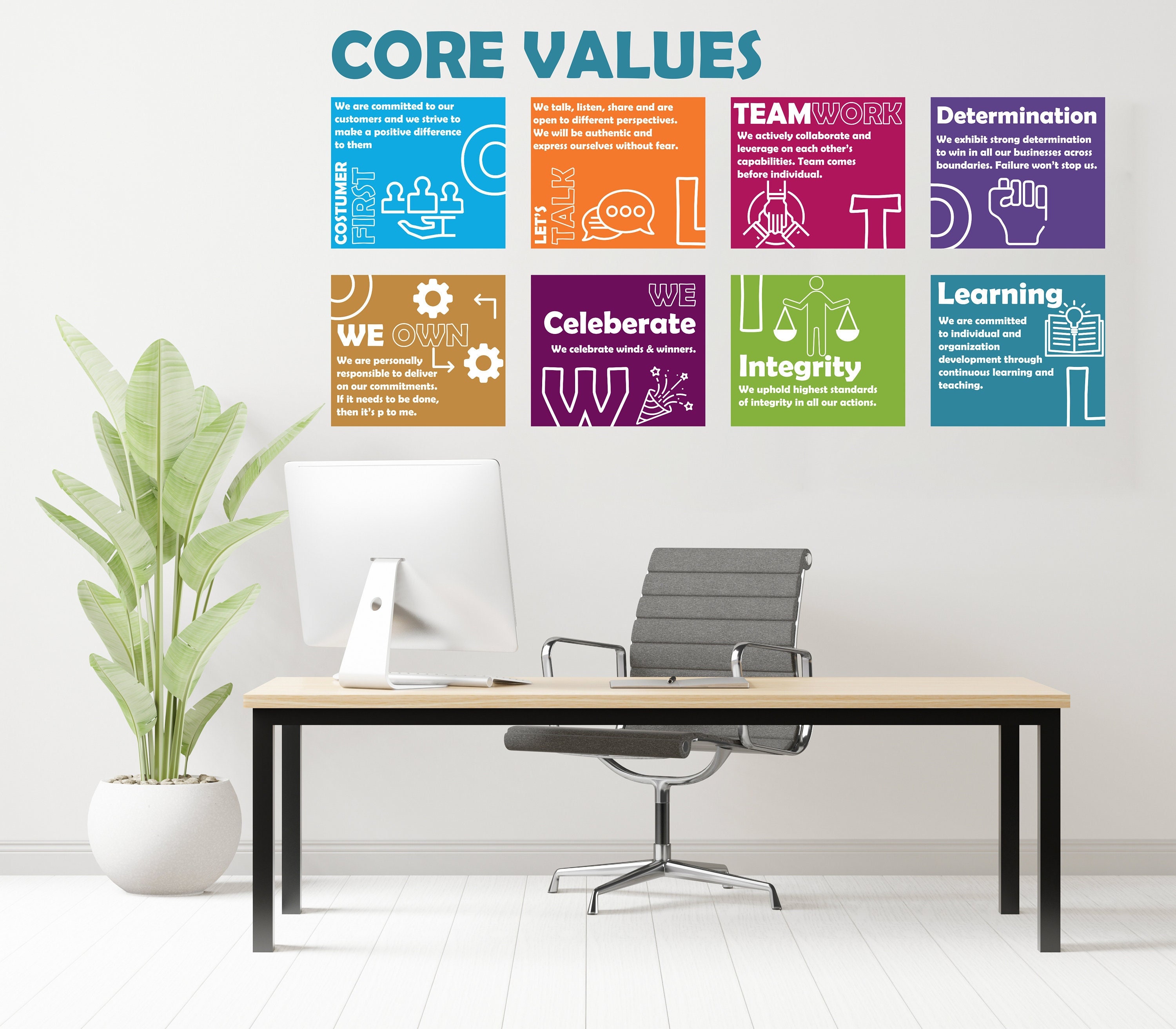 Core Values Customers Lets Talk Teamwork Determination - Etsy