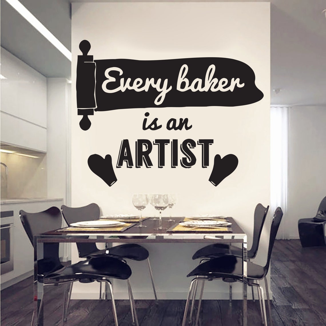 Baker Wall Art Baking Wall Decal Baker Decals Kitchen Wall - Etsy