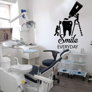 Dental Wall Decor Smile Dental Stickers Dental Clinic Wall Decal Dental ...