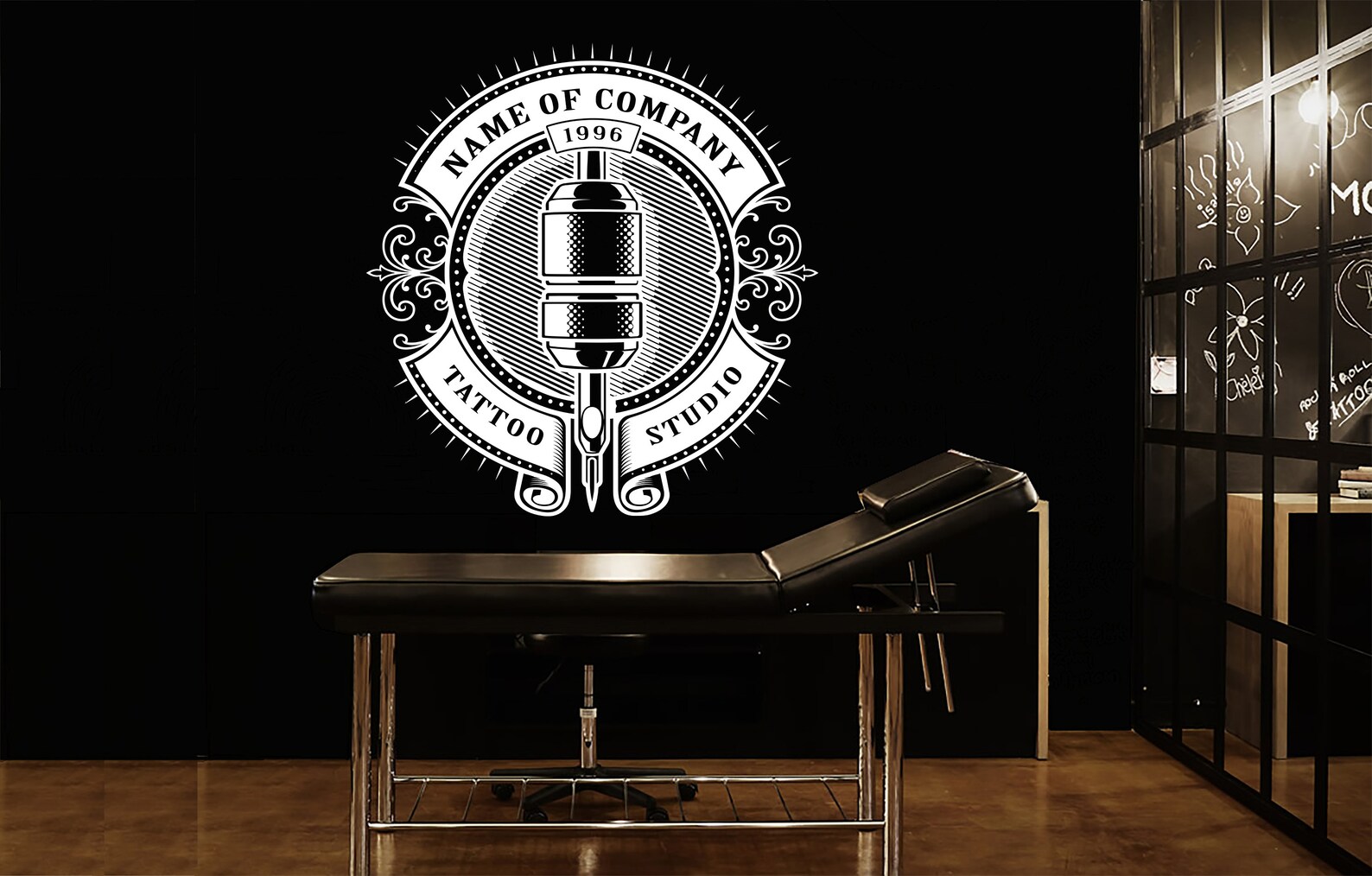 Tattoo Shop Wall Decal Tattoo Studio Sign Logo Wall Stickers - Etsy