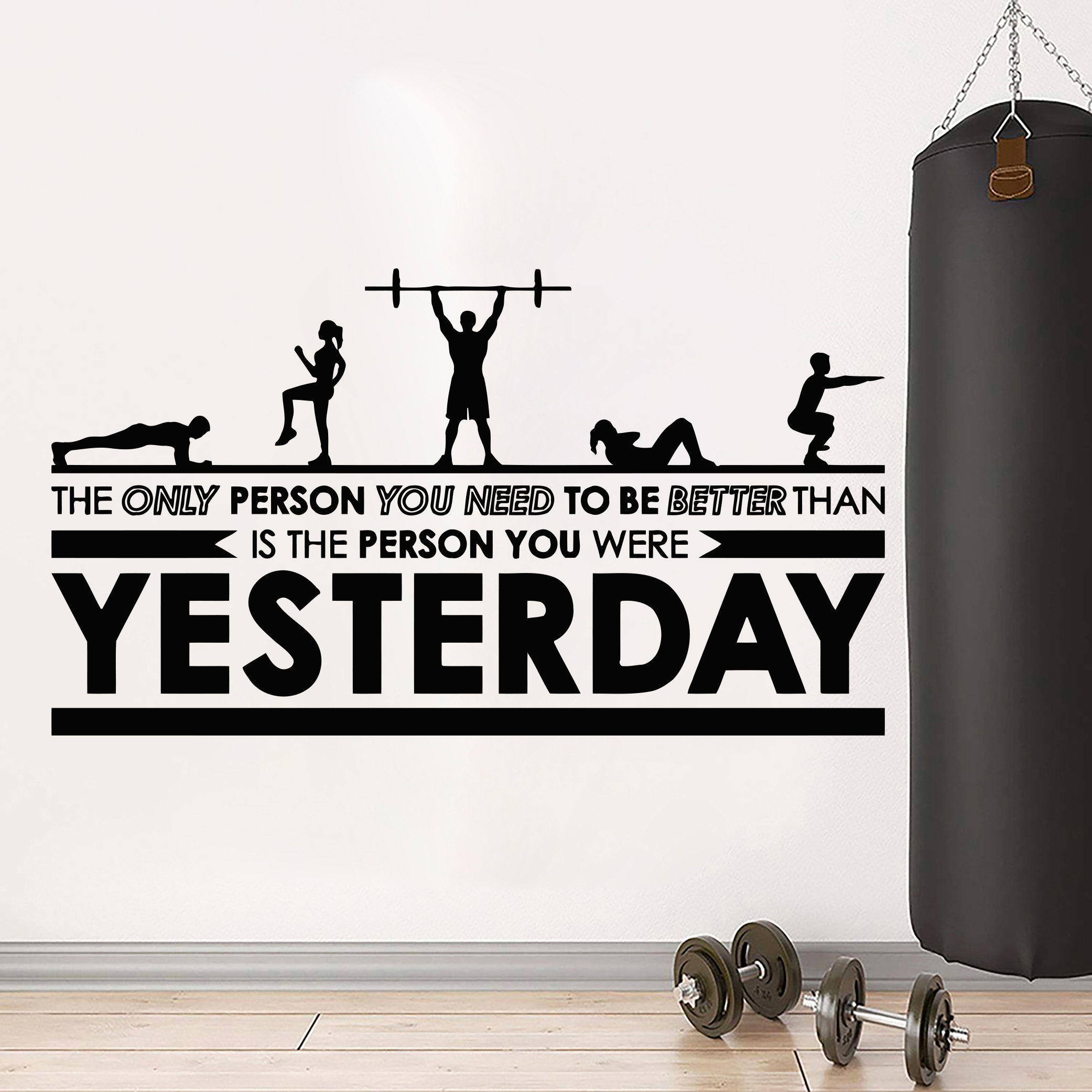 Fitness Decor Art Quotes Gym Stickers Fitness Wall Art Gifts - Etsy