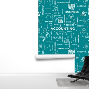 Accounting Decor Office Wall Decal Teamwork Business Wallpaper Inspire ...