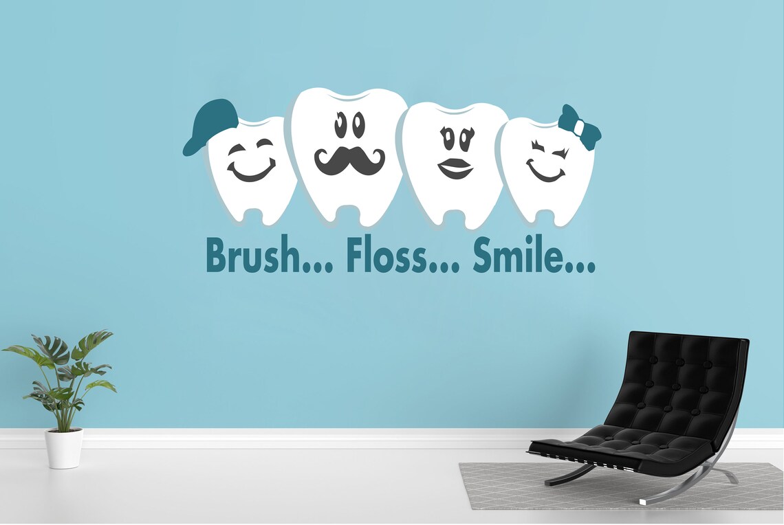 Dental Wall Decor Smile Dental Stickers Dental Clinic Wall - Etsy