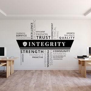 Integrity Wall Decor, Integrity Wall Decal, Integrity Wall Art ...