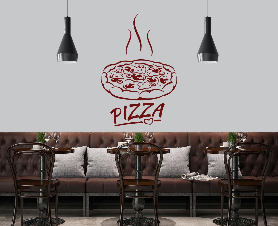 Pizza Custom Food Lover Wall Decal Pizza Gifts Vinyl Pizza - Etsy
