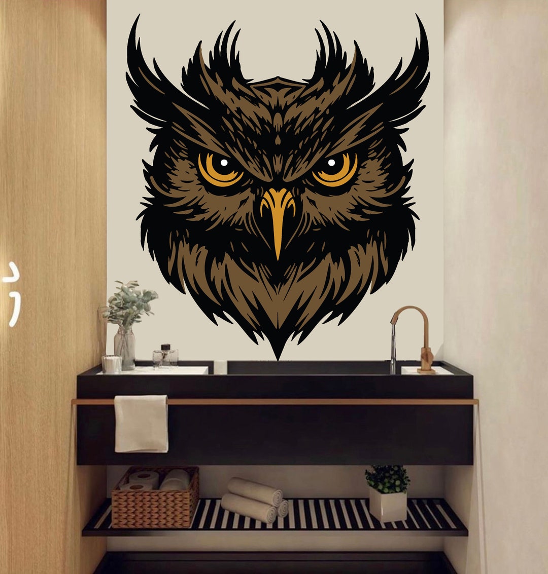 Owl Wall Decal Owl Decor Owl Kids Owl Wall Art Decal Owl Lover Animals ...
