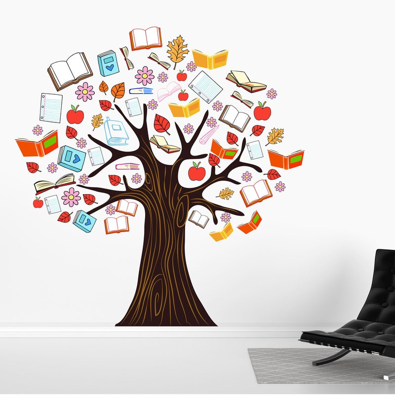 Corner Tree Decal - Etsy