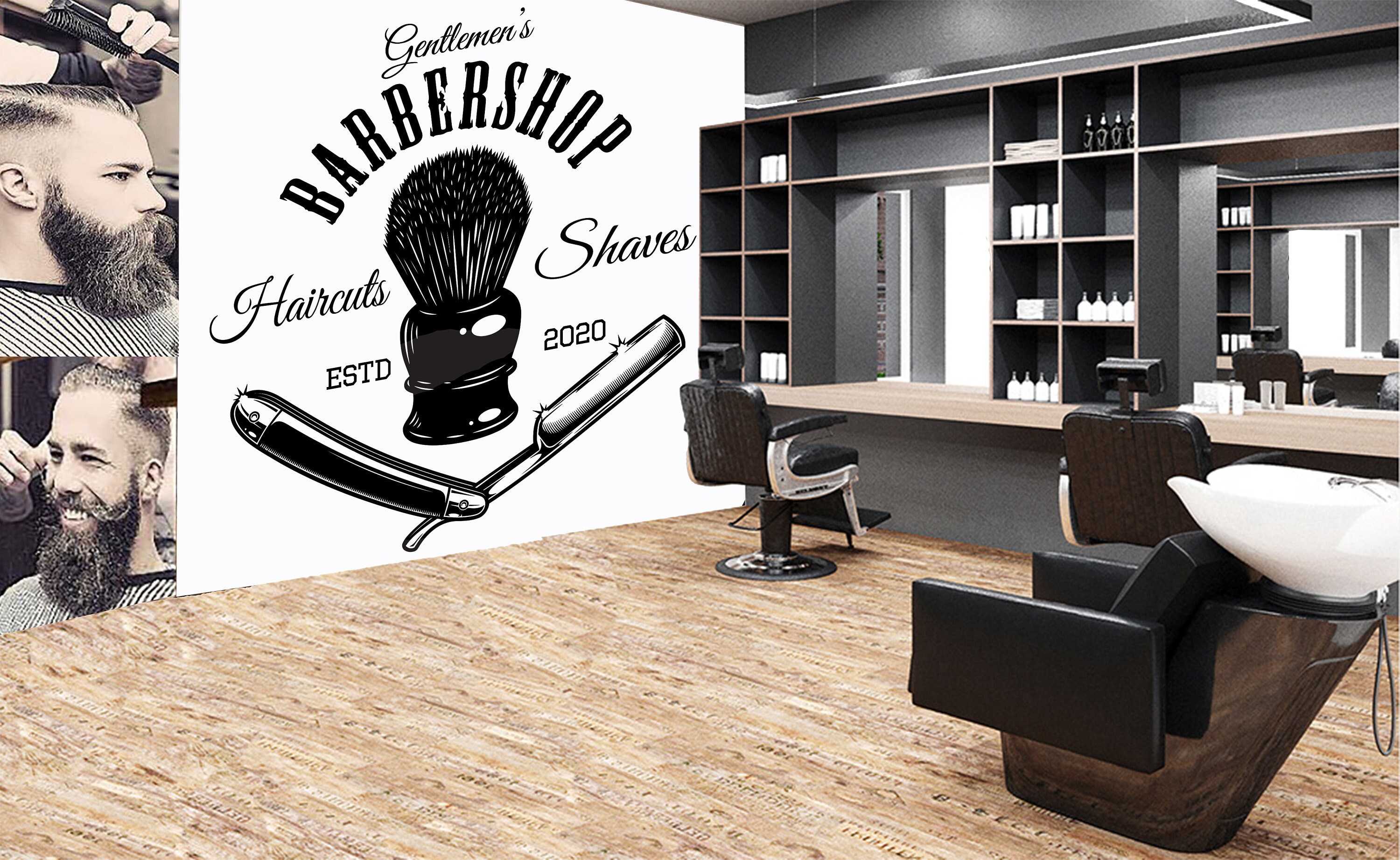 Barber pared calcomanía personalizada barbero tienda de hombre - Etsy ...