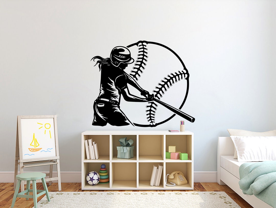 Softball Girl Wall Decal Softball Sticker Quotes Field Ice Softball ...