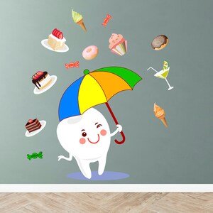 Protect Your Teeth Dental Wall Decor Smile Dental Stickers Dental ...