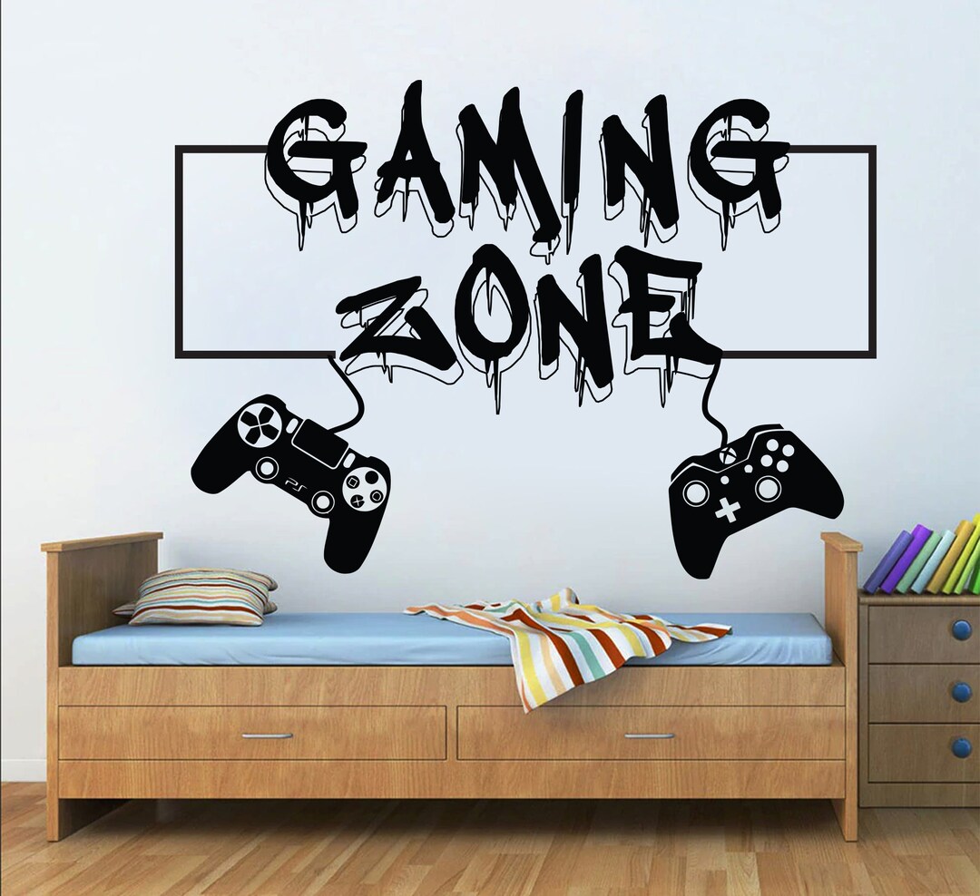 Gamer Wall Decor Custom Controller Decal Video Game Girl Boy Room Gifts ...