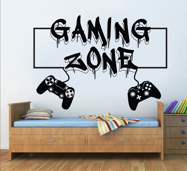 Gamer pared decoración Custom Controller calcomanía Video - Etsy España