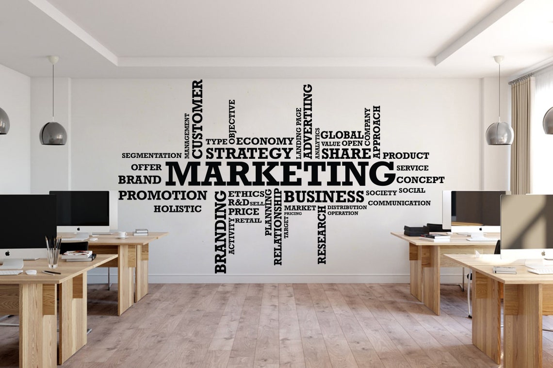 Marketing Wall Decor Marketing Wall Decal Marketing Wall - Etsy