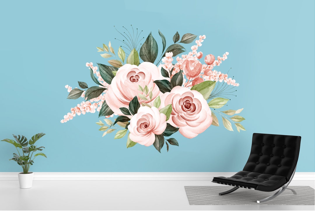 Flowers Decal Wild Flowers Wall Decal Bouquet Wall Decals Sweet Flowers ...