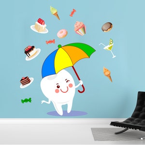 Protect Your Teeth Dental Wall Decor Smile Dental Stickers Dental ...