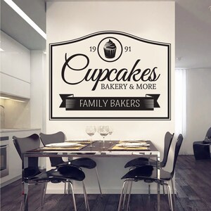Bakery Wall Art, Custom Baking Wall Decal, Baker Decals, Kitchen Wall ...