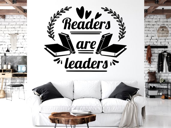 Readers Are Leaders Book Wall Decal Kids Books Quote Reading | Etsy