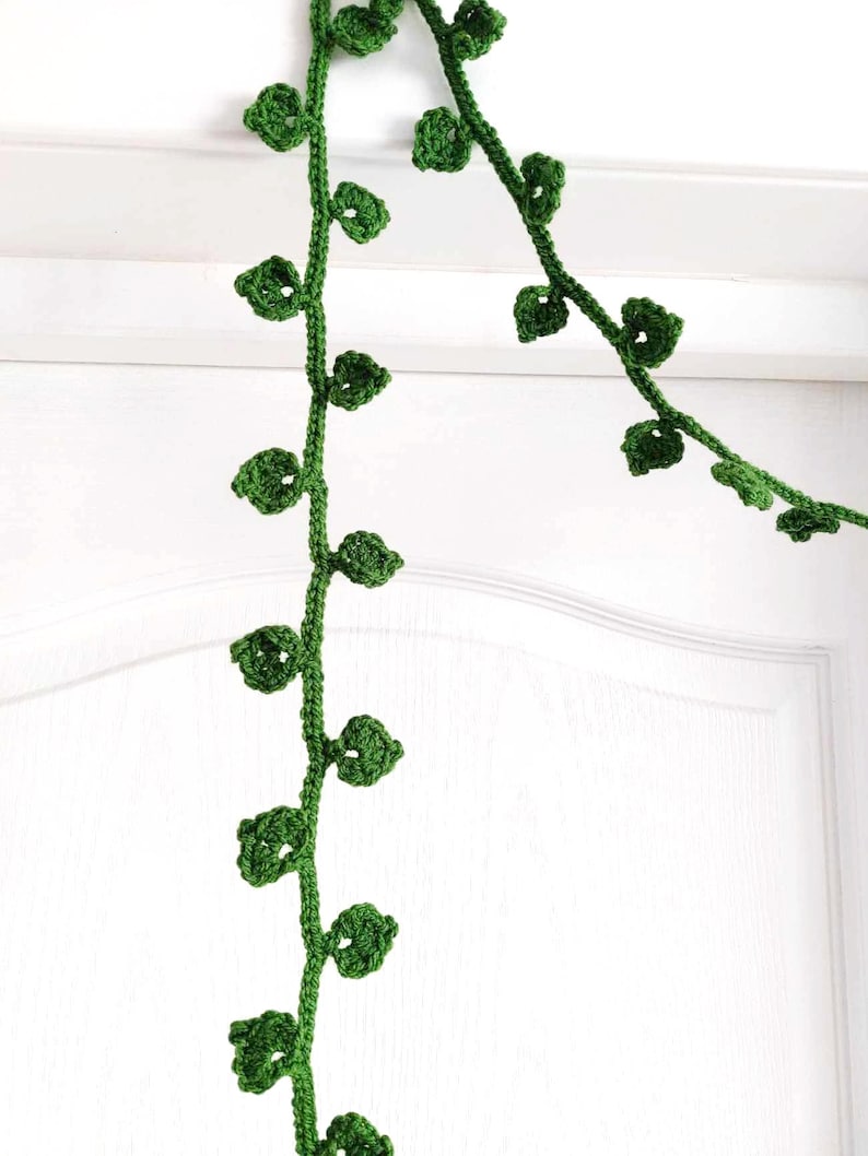 Crochet Vines Spring Summer Decor Crochet Garland Leaves Home Decor ...