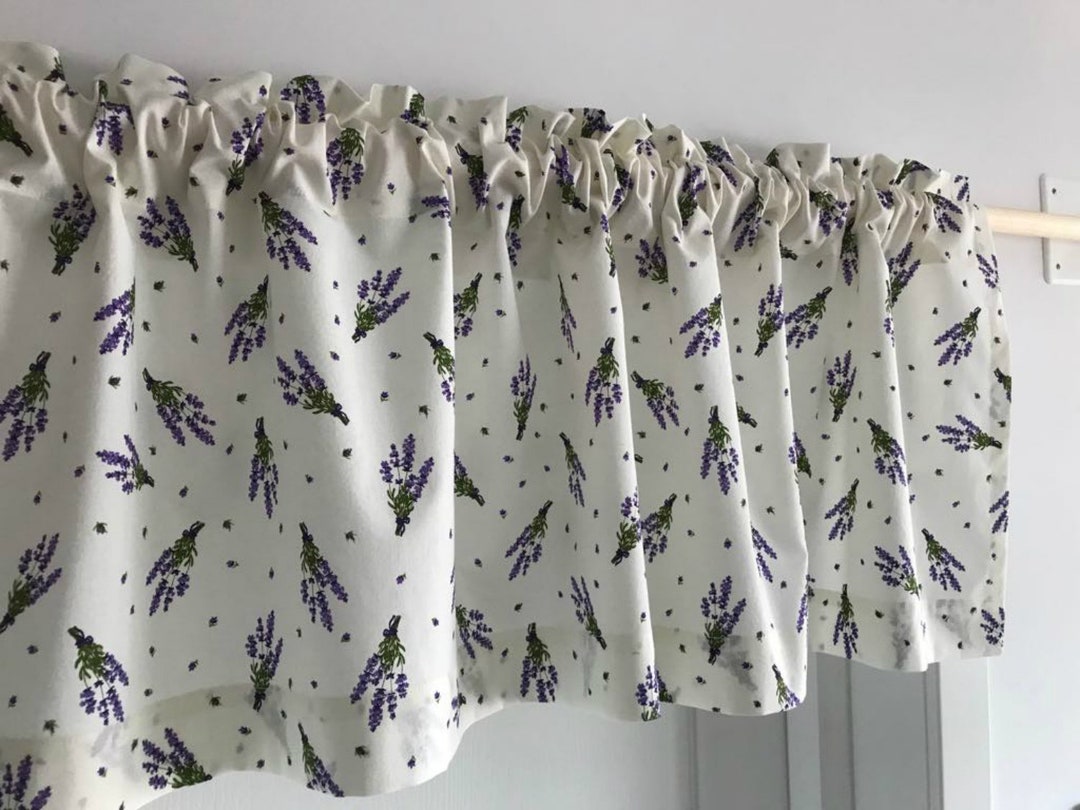 Window Valance Lavender Valance Farmhouse Valance Kitchen Valance ...