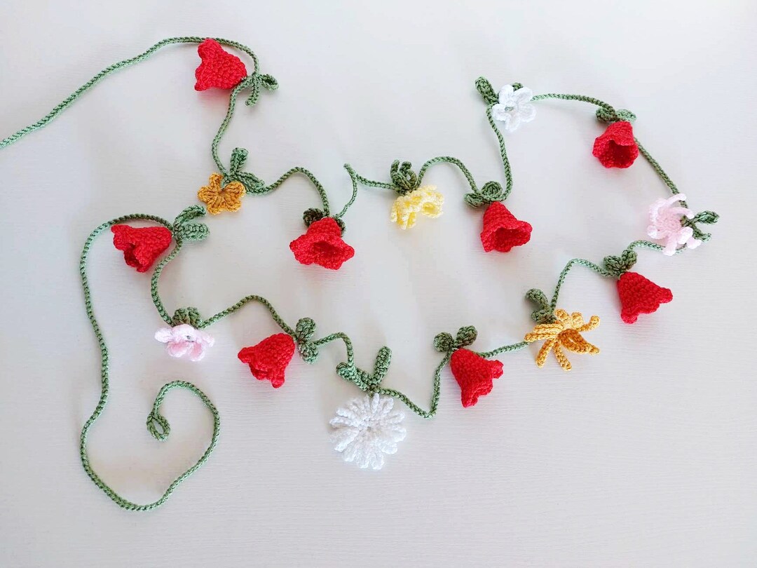 Spring Garland Crochet Garland Flower Garland Wedding Garland Spring ...