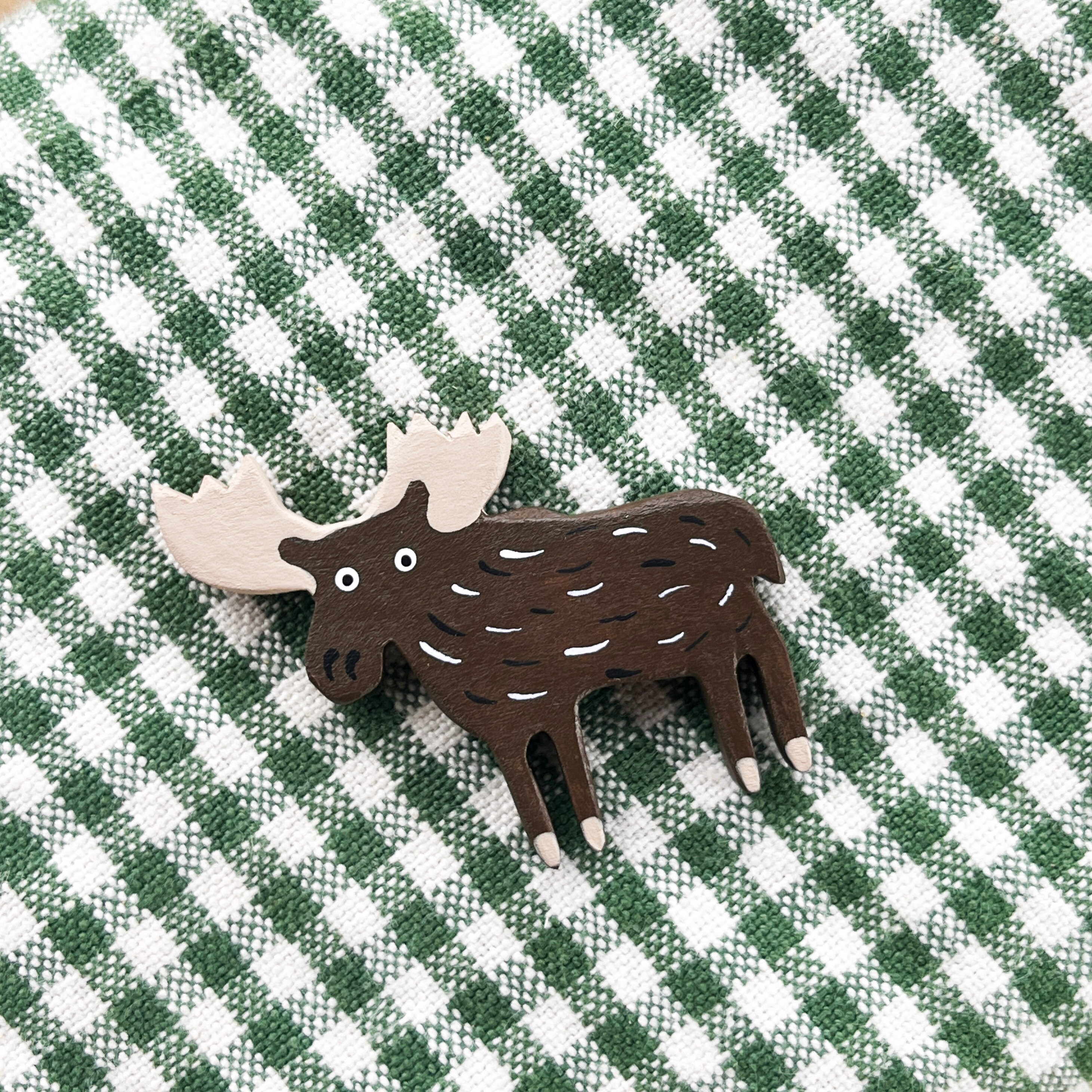 Moose Pin, Deer Pin, Nature Inspired Wooden Brooch, Hand Made Toddler ...