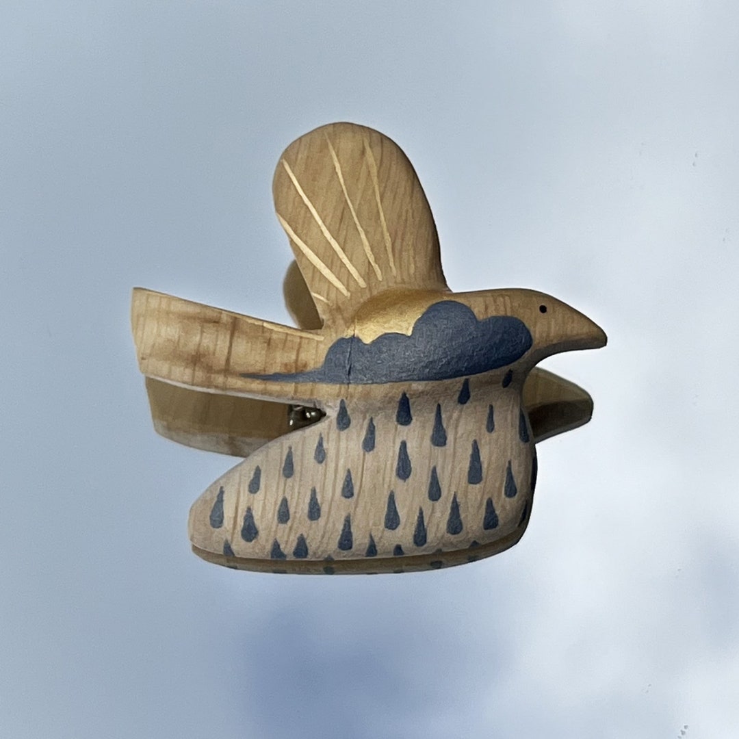 Wooden Bird Brooch | Wooden Bird Pin | Hand Made | Folklore Brooch ...