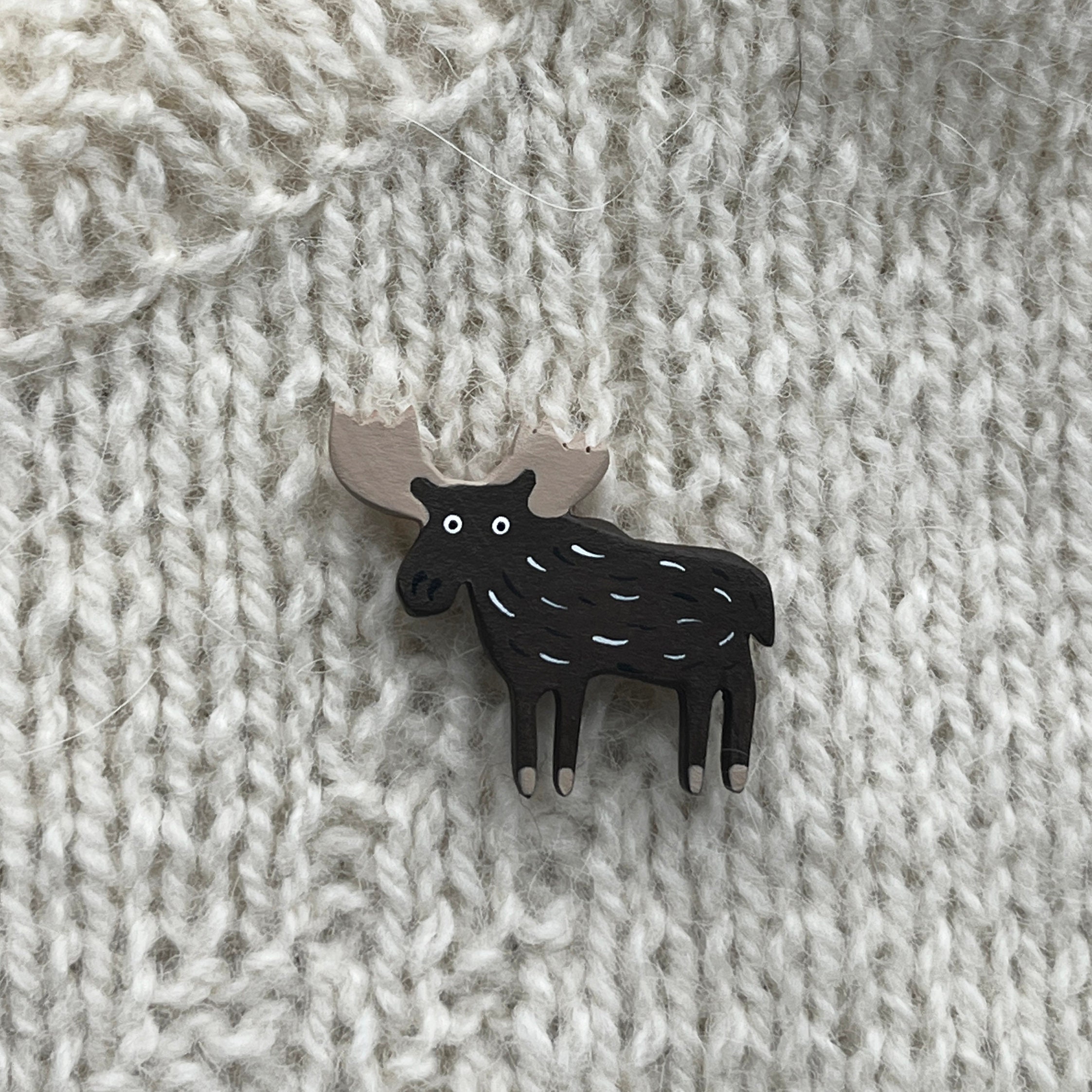 Moose Pin, Deer Pin, Nature Inspired Wooden Brooch, Hand Made Toddler ...