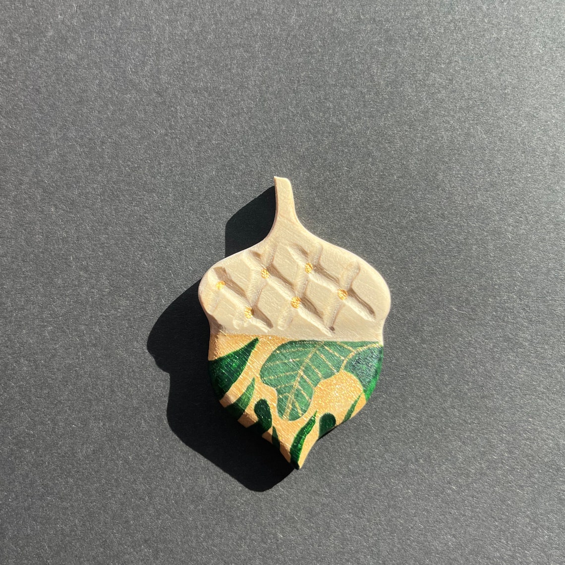 Wooded Carved Acorn Brooch Pin, Hand Made, Wooden Jewellery - Etsy
