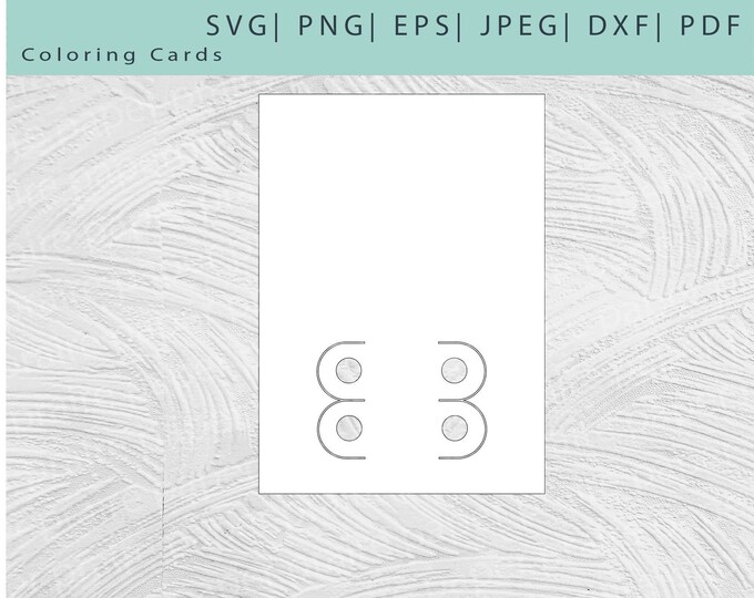 Coloring Card Svg-coloring Card Template-crayon Holder SVG Crayon ...