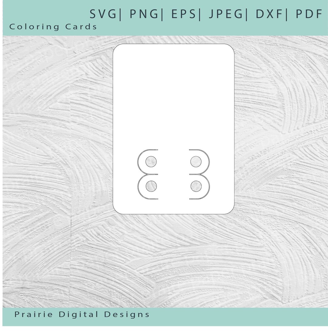 Coloring Card Svg-coloring Card Template-crayon Holder SVG Crayon ...
