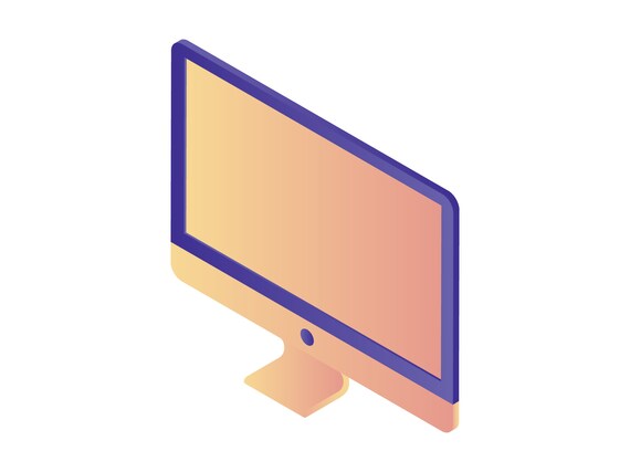 Isometric Computer Monitor Monitor Vector Monitor Clip Art | Etsy