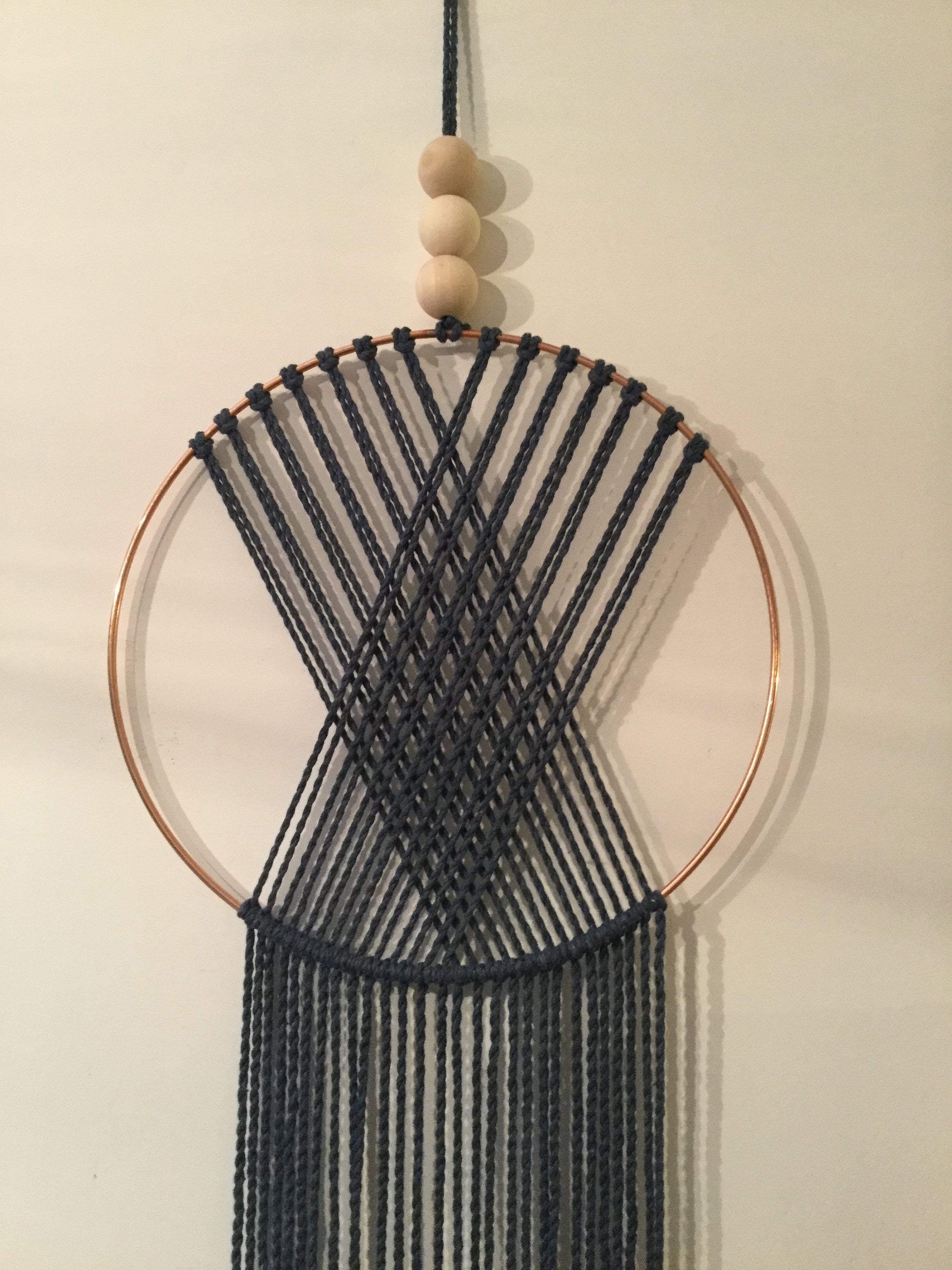 Denim Blue Macrame Wall Hanging - Etsy UK
