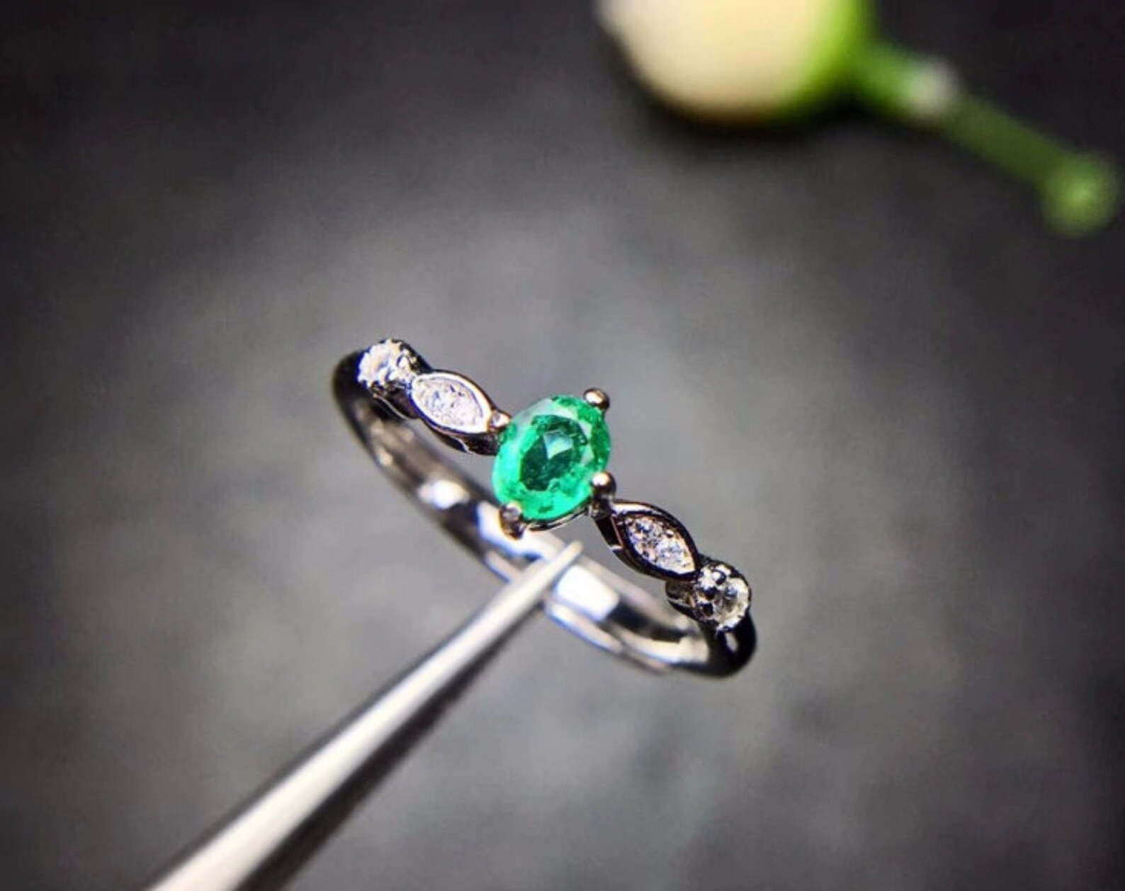 Natural Emerald Ring Emerald Engagement Ring Engagement & - Etsy
