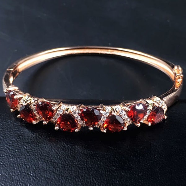 Garnet Bangle - Etsy