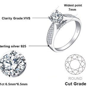 Cubic Zirconia Ring925 Sterling Silver Ring Gemstone and - Etsy