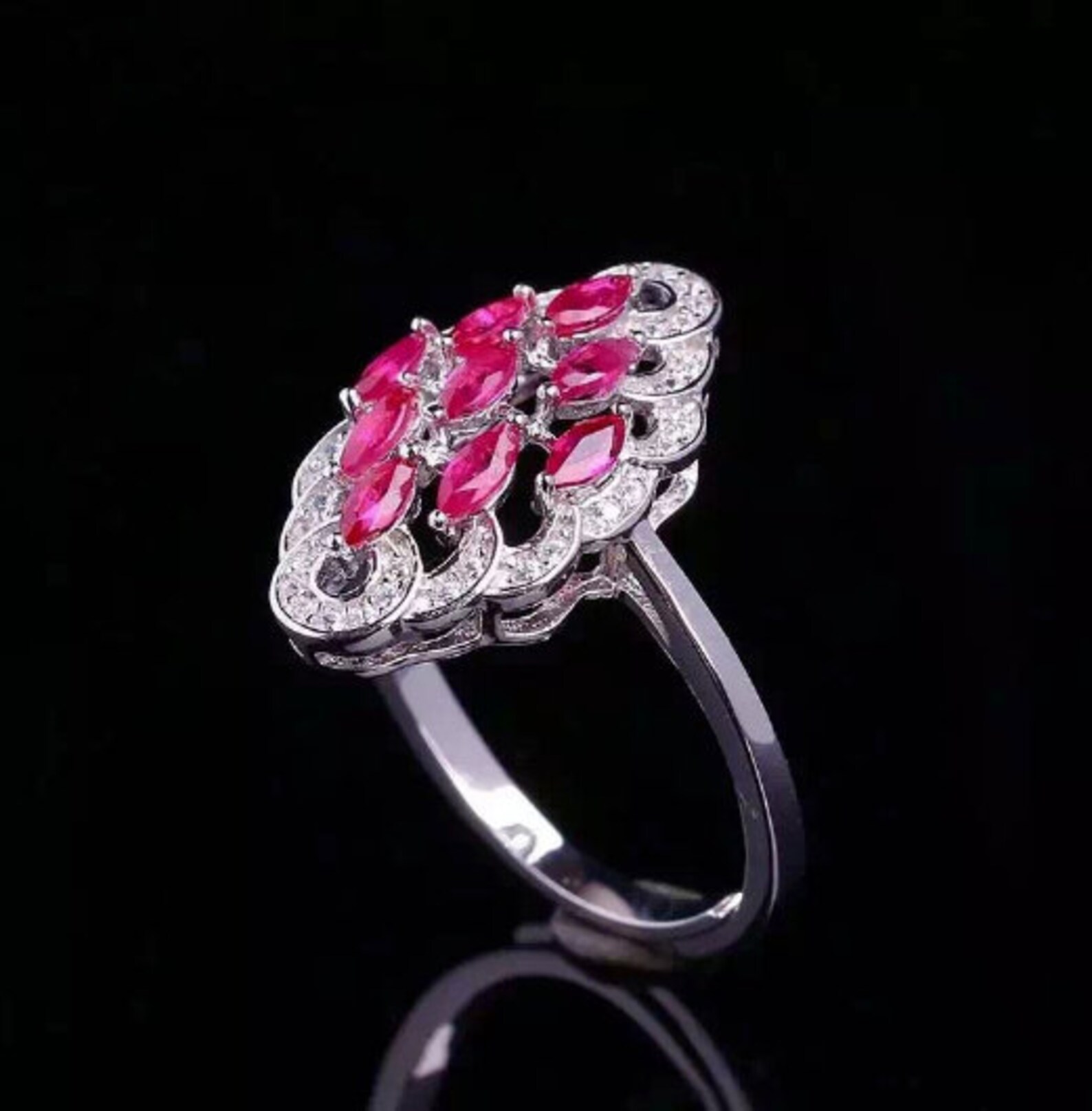 Natural Ruby Ring 925 Sterling Silver RingRuby engagement | Etsy