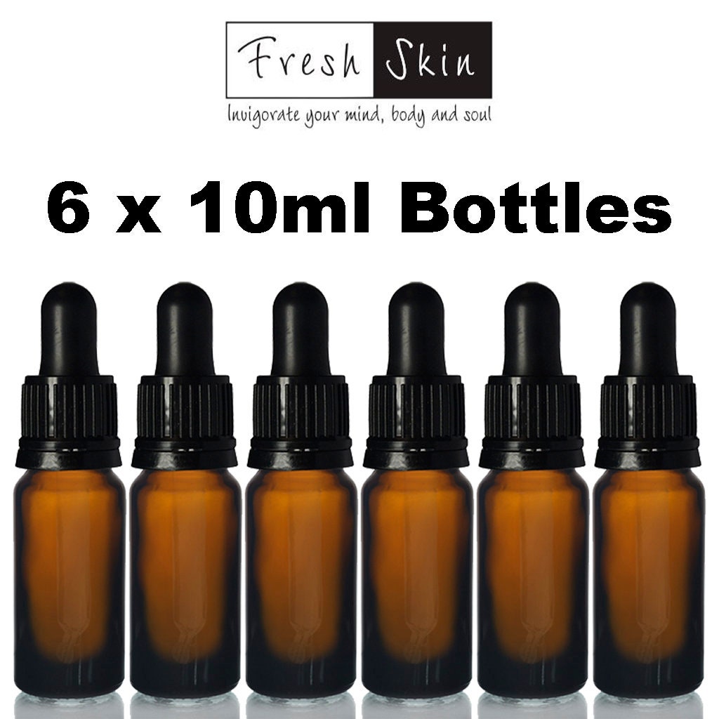 Amber Glass Pipette Dropper Bottle 10ml | Eye Ear Drops, Oils, Serum ...