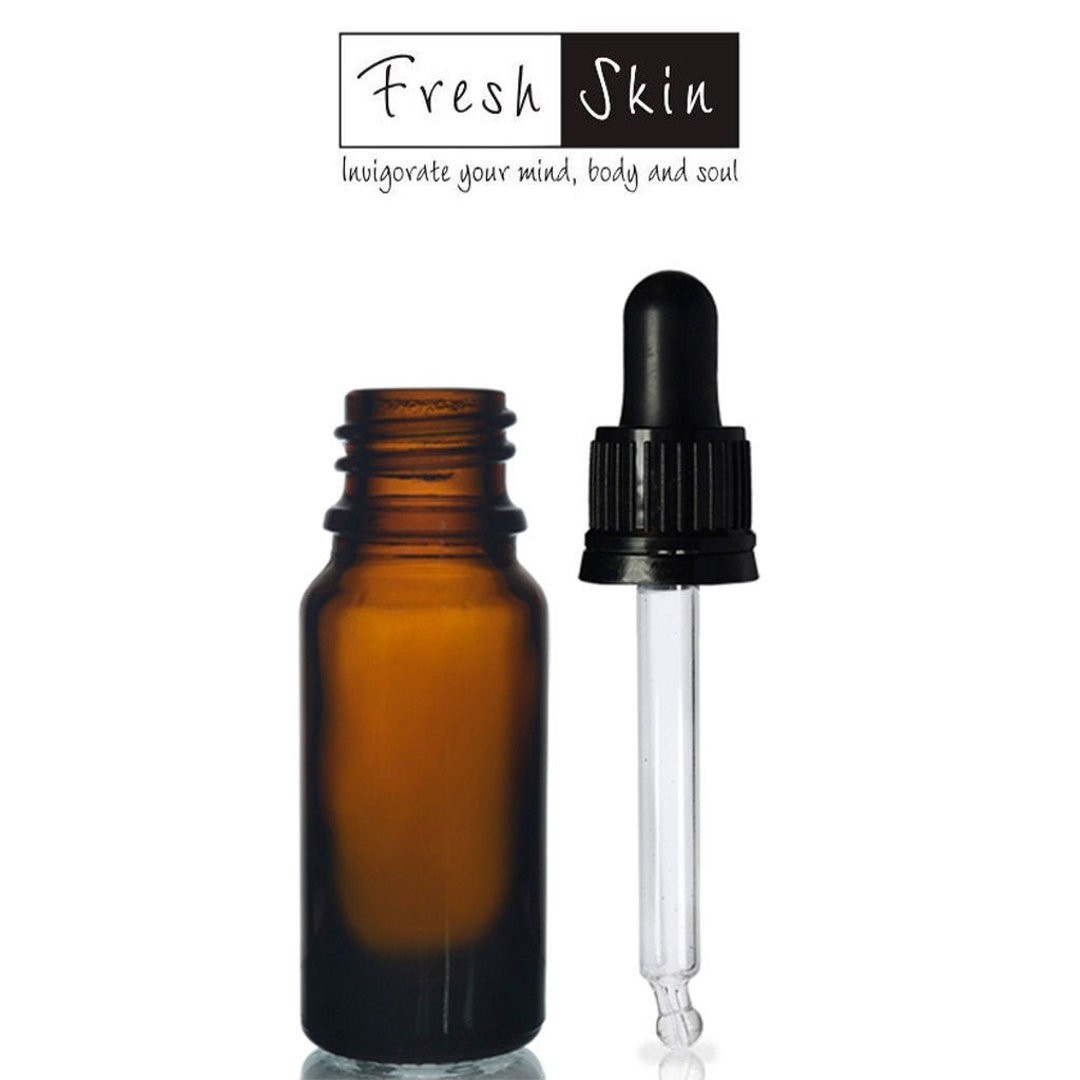 Amber Glass Pipette Dropper Bottle 10ml | Eye Ear Drops, Oils, Serum ...