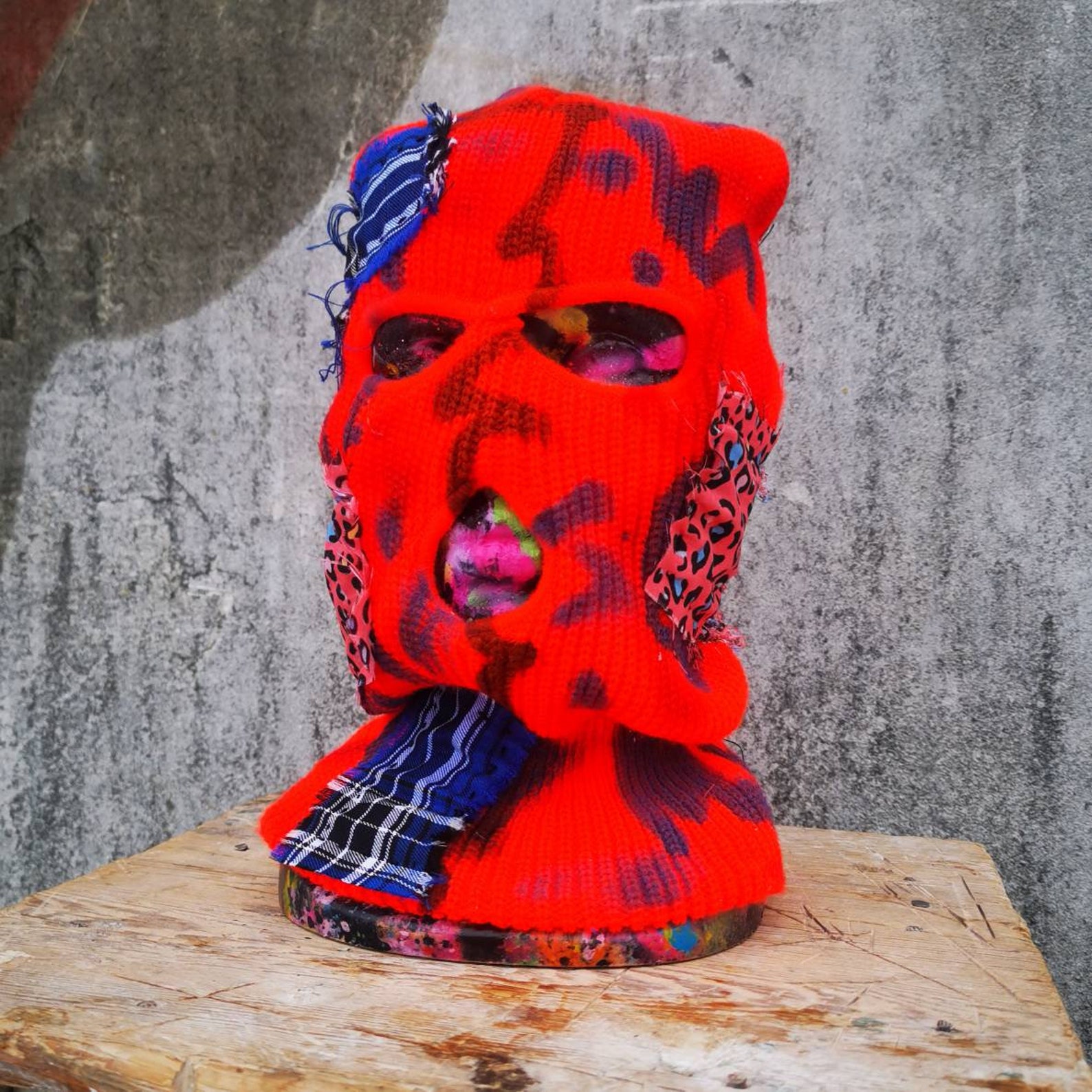 Custom Painted Ski Mask Balaclava Bright Orange - Etsy