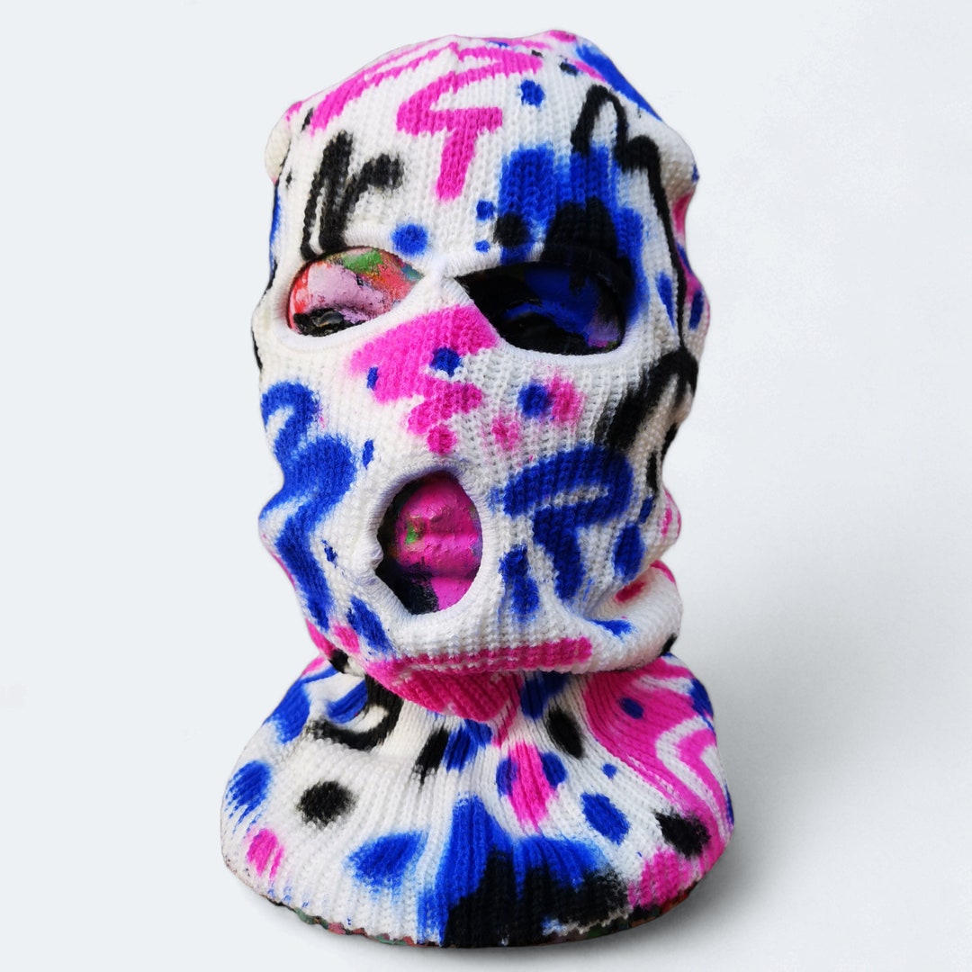 White Blue Ski Mask Balaclava - Etsy