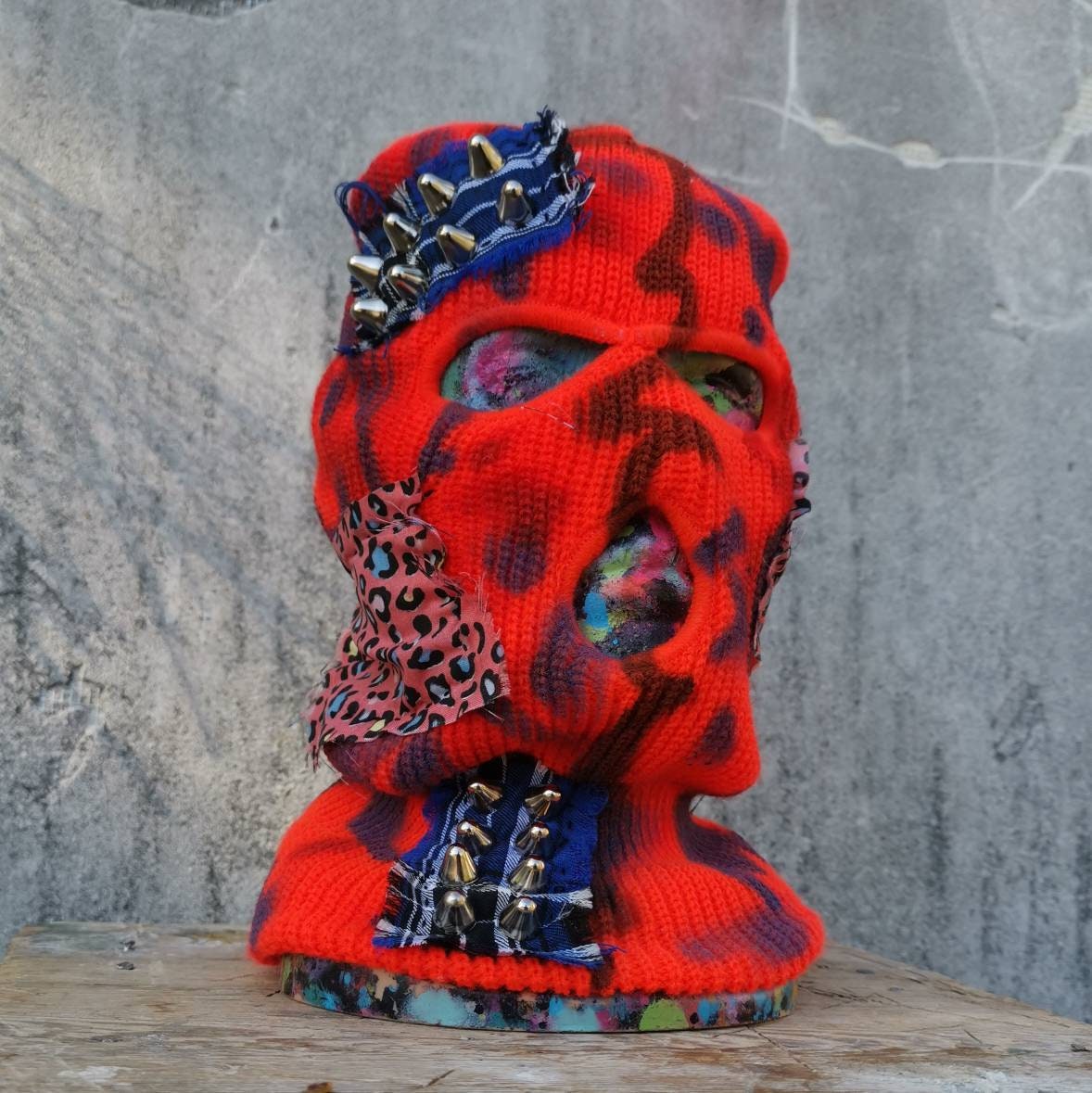 Custom Painted Ski Mask Balaclava Bright Orange - Etsy