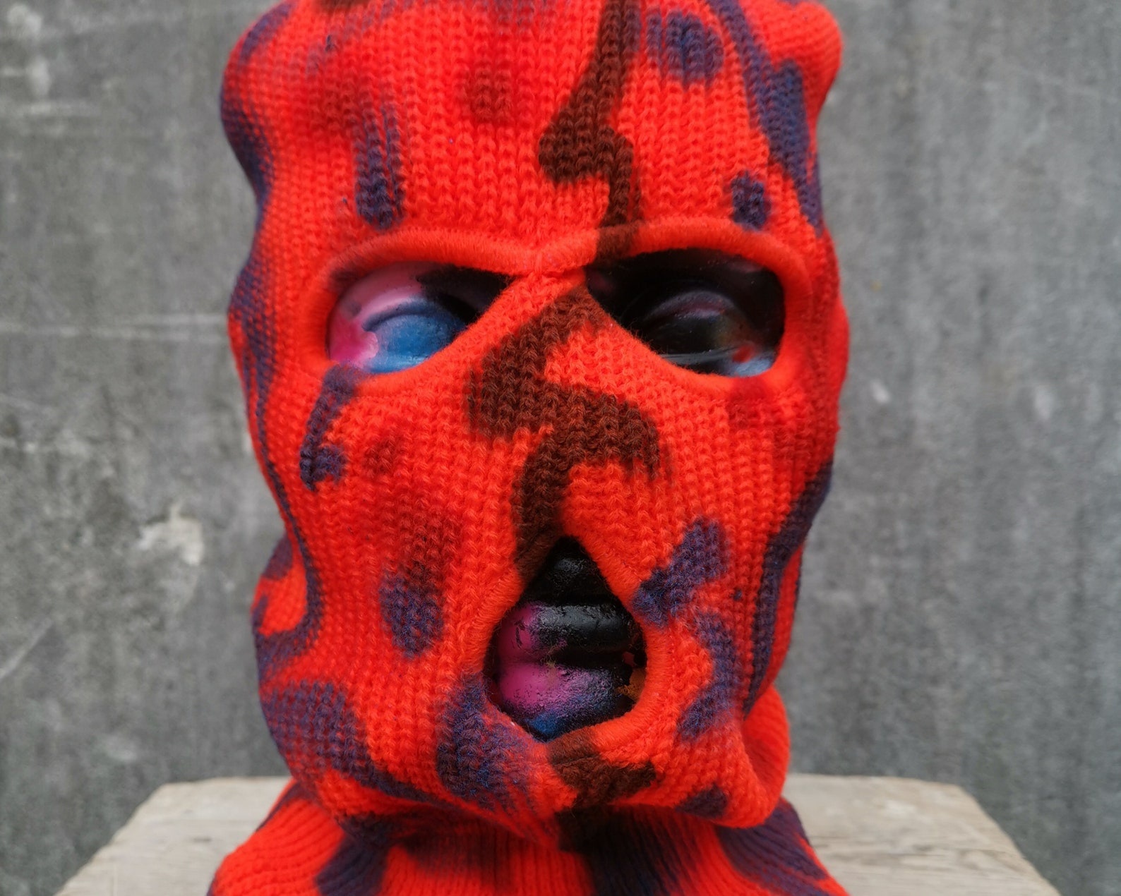 Custom Painted Ski Mask Balaclava Bright Orange | Etsy